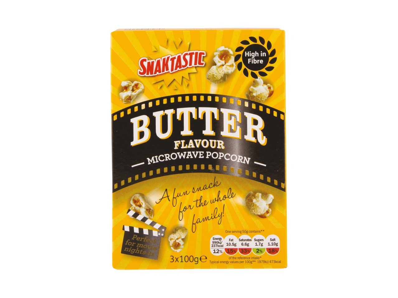 SNAKTASTIC Microwavable Popcorn | Lidl