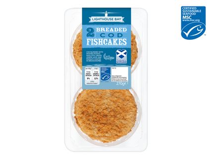 Lighthouse Bay 2 Breaded Cod Fishcakes | LIDL