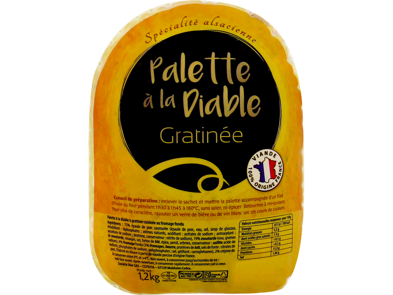 Palette à la diable gratinée