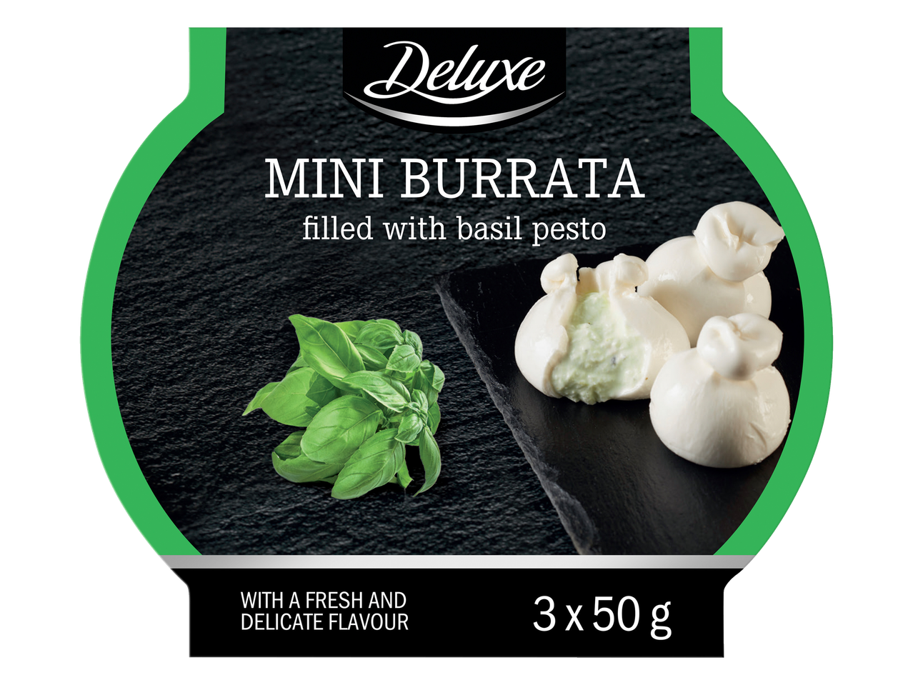 Mini-burrata au pesto