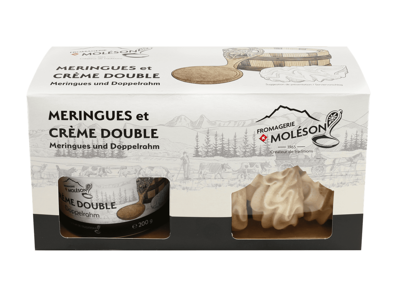 Crème double avec meringues Fromagerie Moléson | LIDL