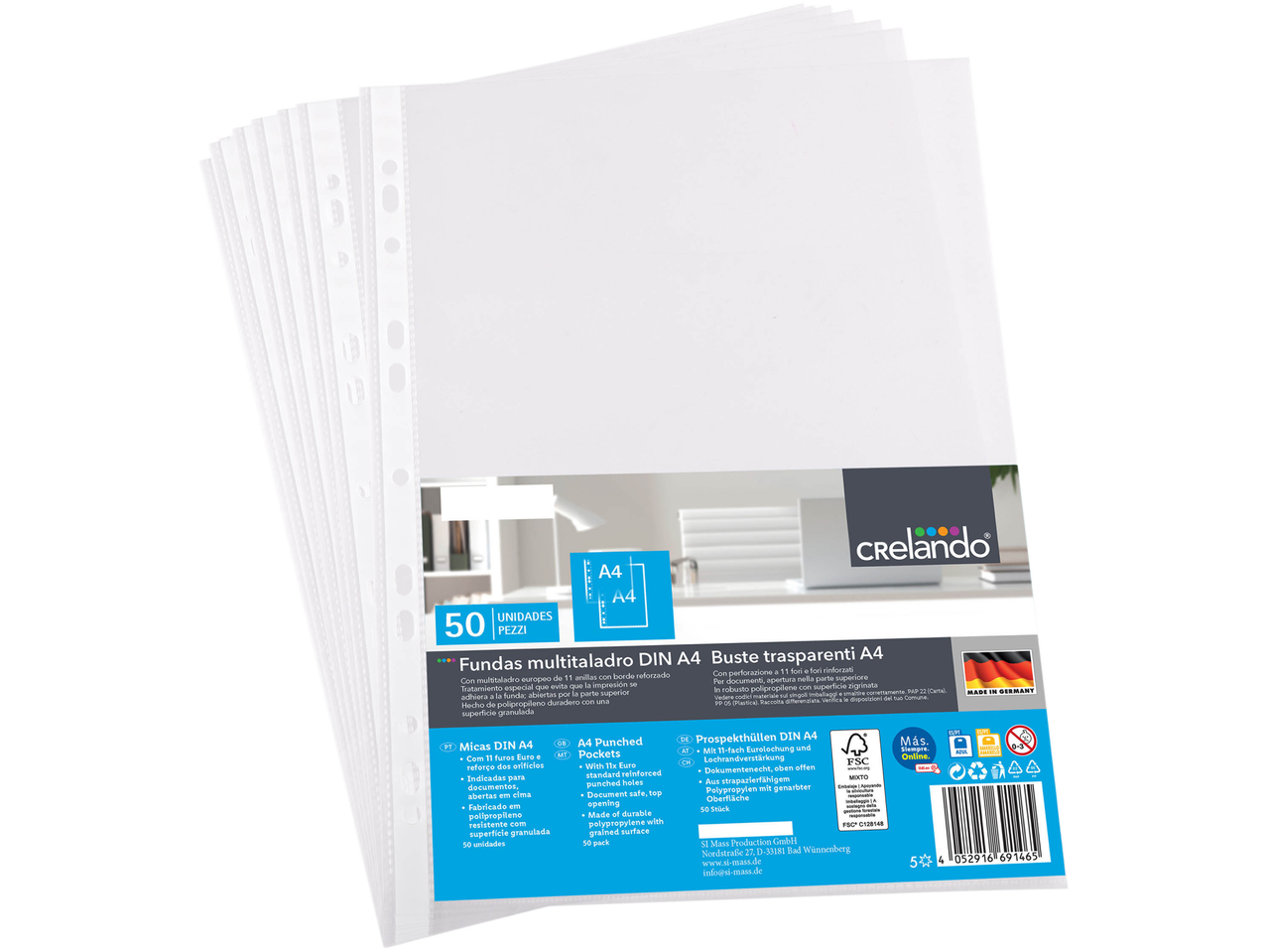 Buste trasparenti A4, 50 pezzi