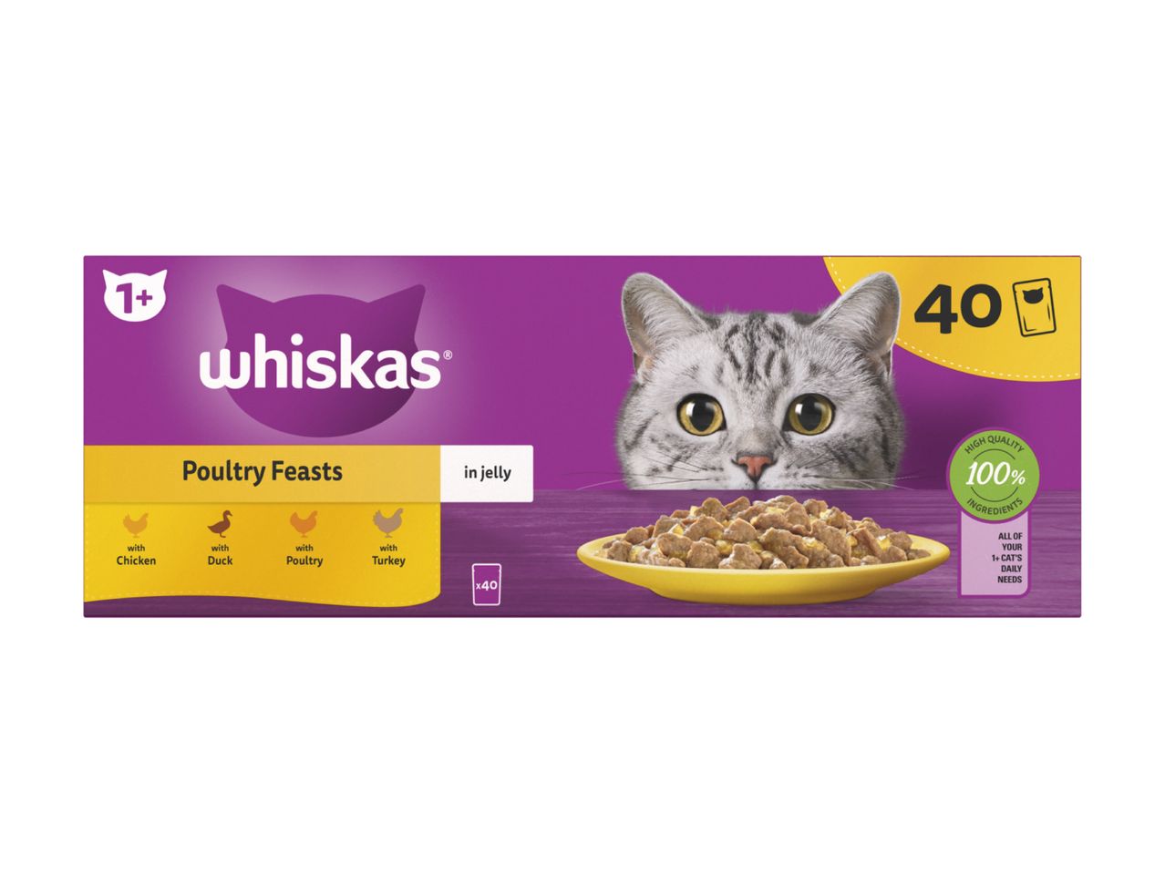 WHISKAS Wet Jelly Cat Food Poultry | Lidl