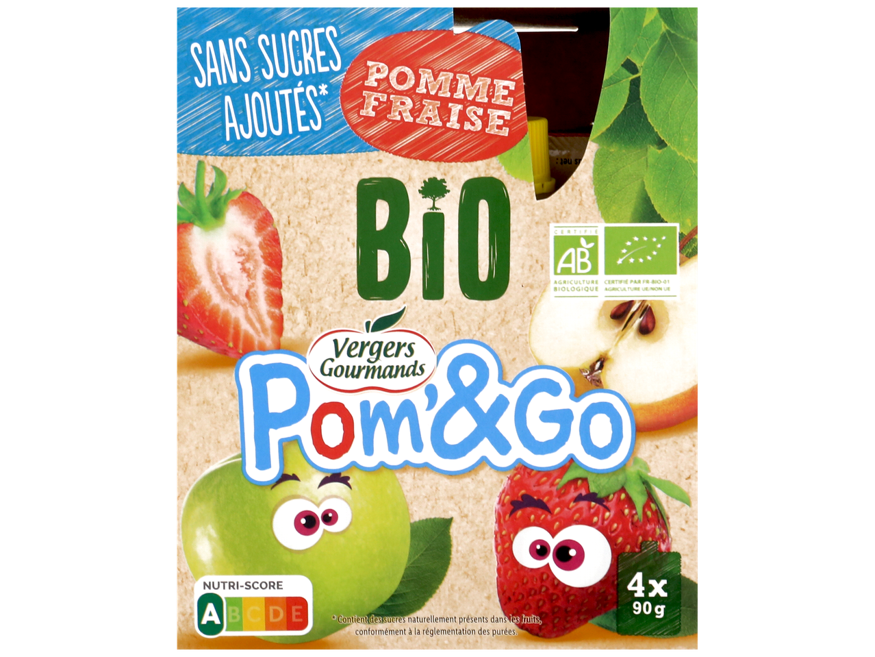 Pom'&Go sans sucres ajoutés Bio