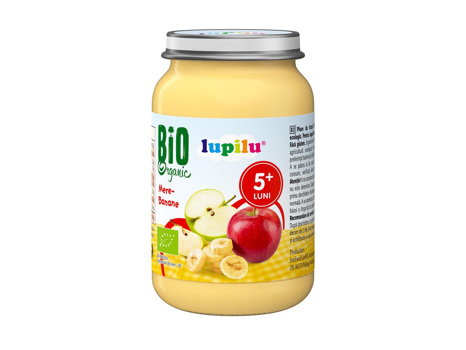 Bio Piure cu mere și banane Îl găsiți la Lidl