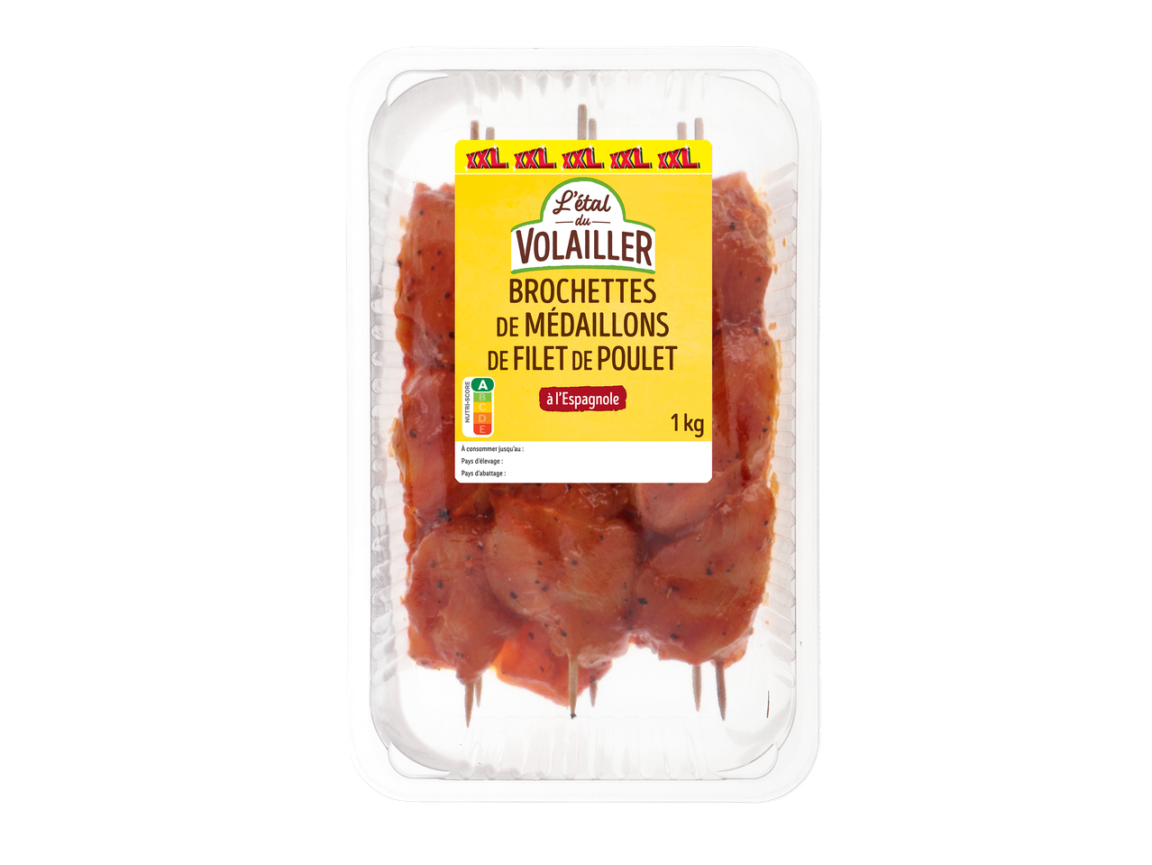 L'ÉTAL DU VOLAILLER 6 brochettes de médaillons de filet de poulet | Lidl
